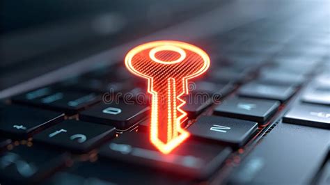 Data Transparency And Trust Glowing Key Symbolizes Data Transparency And Trust On Keyboard Stock