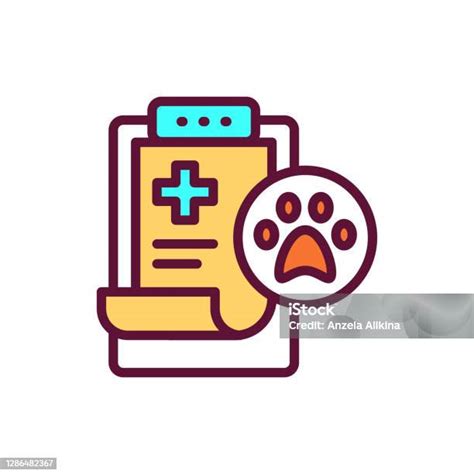 의료 클립보드 컬러 라인 아이콘입니다 건강 관리 진단 목록 격리된 벡터 요소입니다 웹 페이지 모바일 앱 프로모션을 위한 그림 윤곽선 0명에 대한 스톡 벡터 아트 및 기타