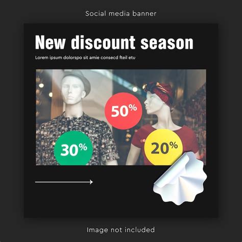 소셜 미디어 포스트 템플릿 잔인 블랙 테마 프리미엄 벡터