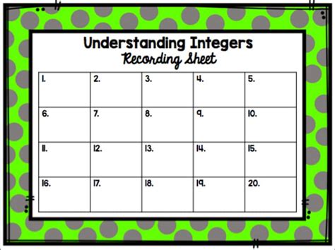Understanding Integers Task Cards By Middle School Math Lover Tpt