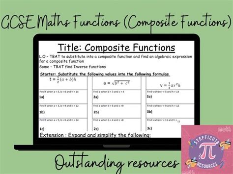GCSE Maths Functions Composite Functions Teaching Resources