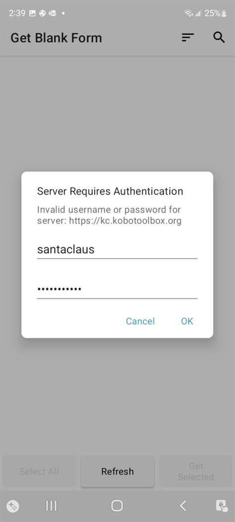 users with access to my project can t get blank form in kobo collect data collection