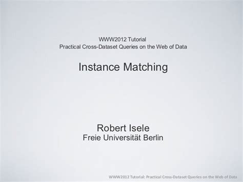 Instance Matching