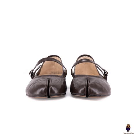 Woodchucksato Vintage Brown Leather Tabi Mary Jane Flats Woodchucksato