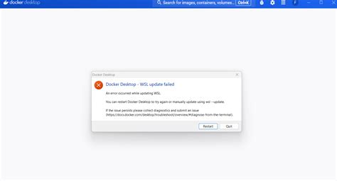 Wsl Update Failed Docker Desktop Docker Community Forums