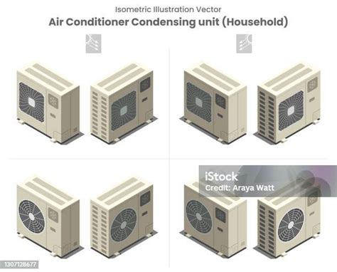 등대 벡터 에어콘 응축 장치 에어컨에 대한 스톡 벡터 아트 및 기타 이미지 에어컨 등측투영법 선풍기 전기 설비 Istock