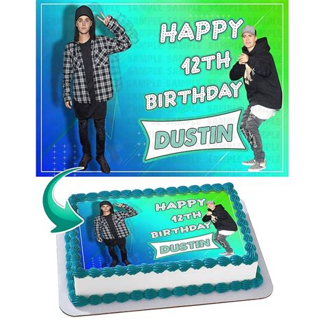 Justin Bieber Edible Cupcake Toppers