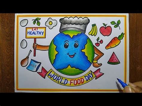 World Food Day Poster Drawing Oct 16th How To Draw World Food Day