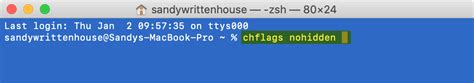how to hide files and folders on mac with terminal