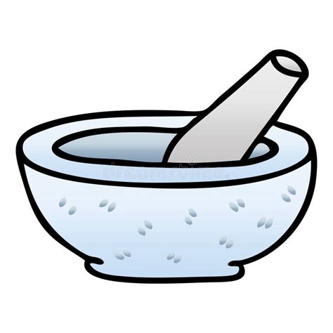 Pestle Mortar Food Cooking Science Object Cute Cartoon Character Doodle Drawing Illustration Art