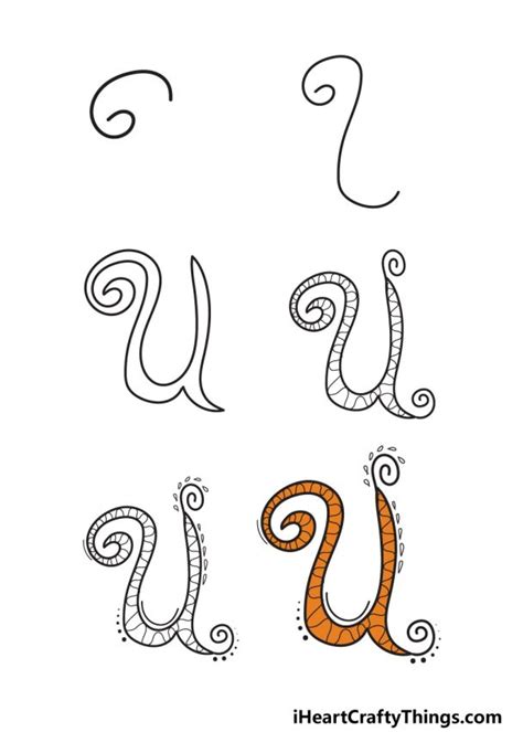 Fancy Letter U Draw Your Own Fancy Letter U In 6 Easy Steps