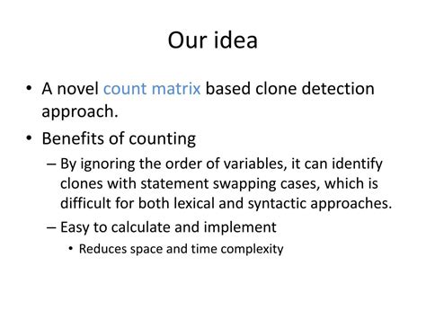 Ppt Cmcd Count Matrix Based Code Clone Detection Powerpoint