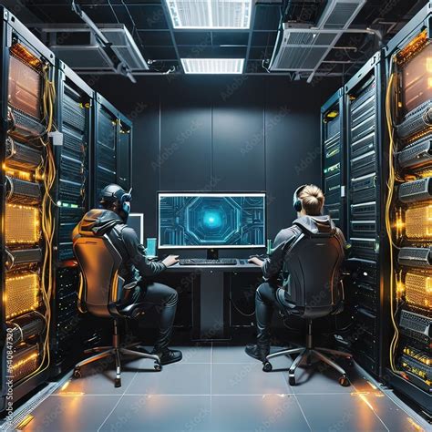 Cutting Edge Vision Tech Guru In Futuristic Data Center Utilizing