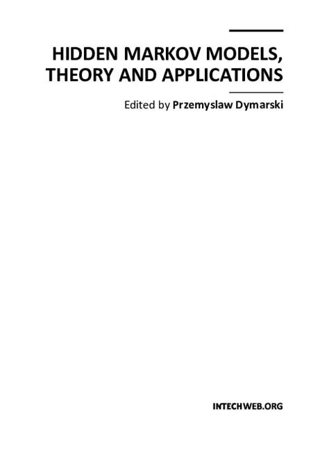 pdf hidden markov models theory and applications