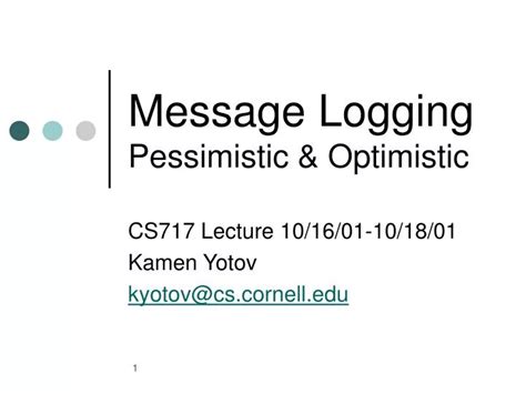 ppt message logging pessimistic and optimistic powerpoint presentation id 706607