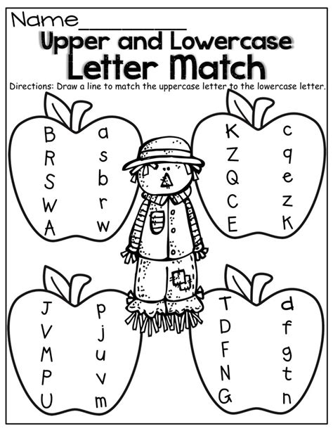 Matching Uppercase And Lowercase Letters Worksheet Printable And Enjoyable Learning