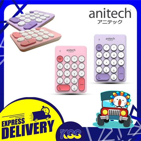 แป้นพิมพ์คีย์บอร์ดตัวเลขไร้สาย Anitech Wireless Numeric Keyboard Color Two Tones รุ่น N186 เปิด