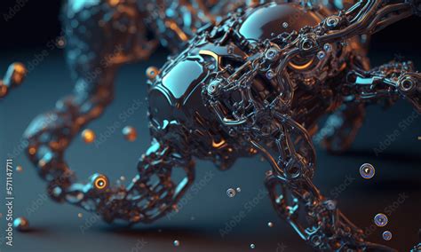 Glowing Neural Links Network Background Illustration Representing Artificial Intelligence