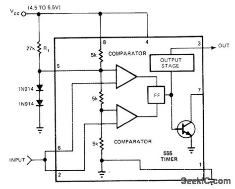 Schmitt From 555 Timer 555 Circuit Circuit Diagram