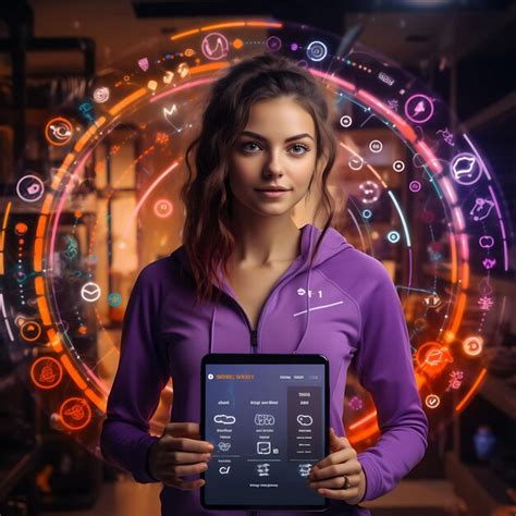 premium photo mobile app design of fitness workout tracking app