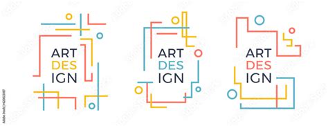 Modern Graphic Design Text Boxes Set Of Abstract Vector Art Illustrations To Place Your Text