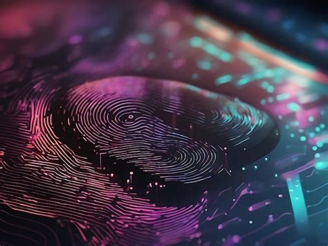Premium Ai Image A Digital Fingerprint Touching A Computer Abstract Background