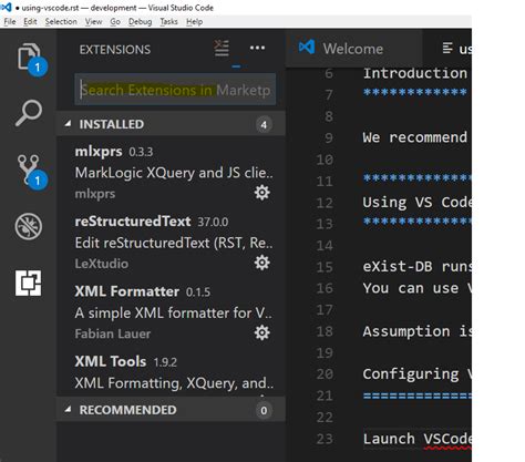 Using Vscode For Development — Gawati Docs 10 Documentation
