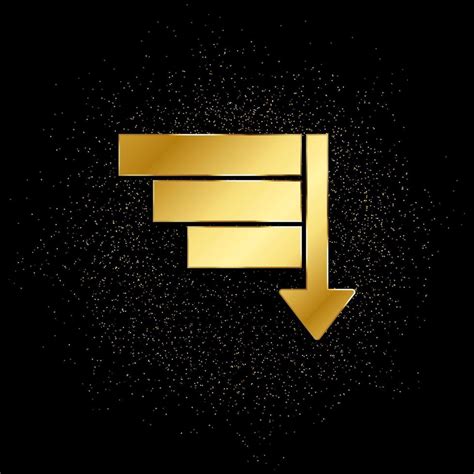 Database Server Sort Gold Icon Vector Illustration Of Golden Particle Background 16610267