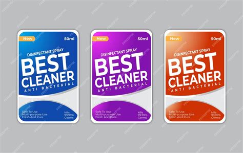 Premium Vector Virucidal And Bactericidal Cleaner Labels Super Cleaner And Disinfectant Labels