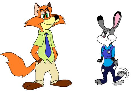 Nick Wilde And Judy Hopps Sketch By Rayqwancartoonist99 On Deviantart
