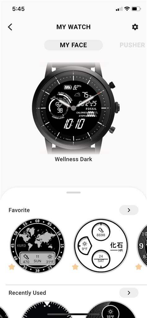 “wellness” Watch Faces Not Displaying Correctly Rfossilhybrids