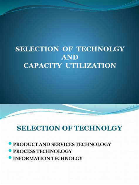 Pm Lecture3 04 03 Pdf Capacity Utilization Information