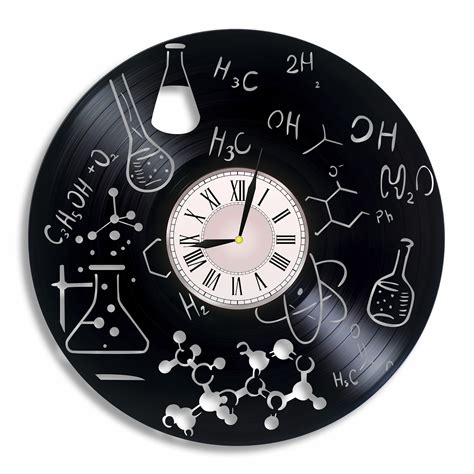 Chemistry Science Vinyl Wall Clock Chemistry Master Art Chemistry