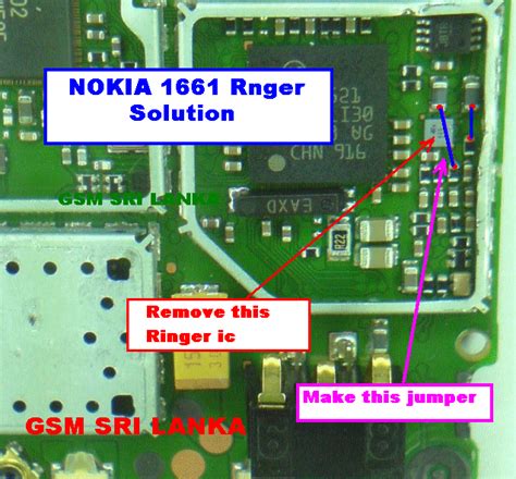ALL Mobile Hardware Solution NOKIA 1661 RINGER IC JUMPER