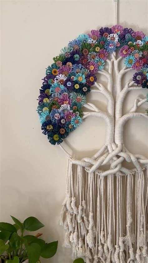 how to make diy macrame tree of life home decor macrame wall hanging tree artofit