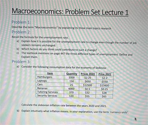 Solved Macroeconomics Problem Set Lecture Problem Chegg Com