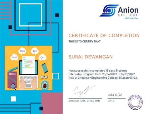 Suraj Dewangan On Linkedin Internshipexperience2022