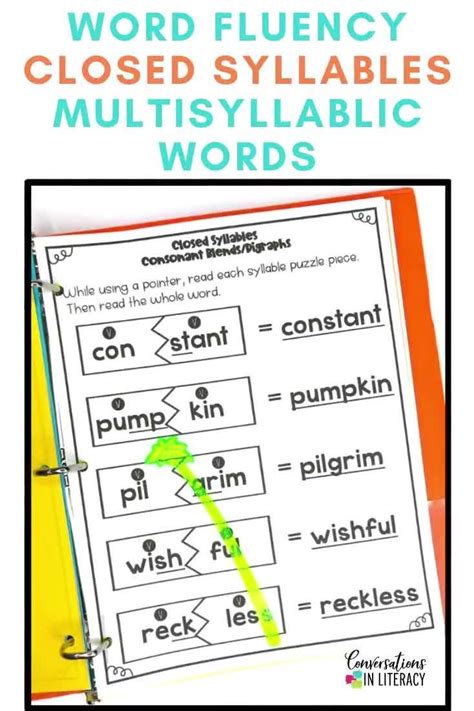 Decoding Multisyllabic Words Worksheets