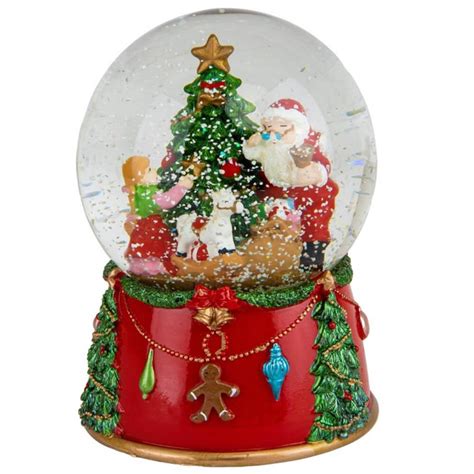 Фигурка снежный шар Санта с детьми 10х10х14 см 16016 042 фото отзывы характеристики в