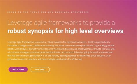 text frameworks html code example by nicepage