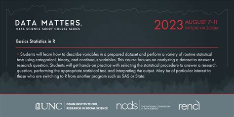 Renaissance Computing Institute On Linkedin Datamatters Statistics R Statisticalprocedure