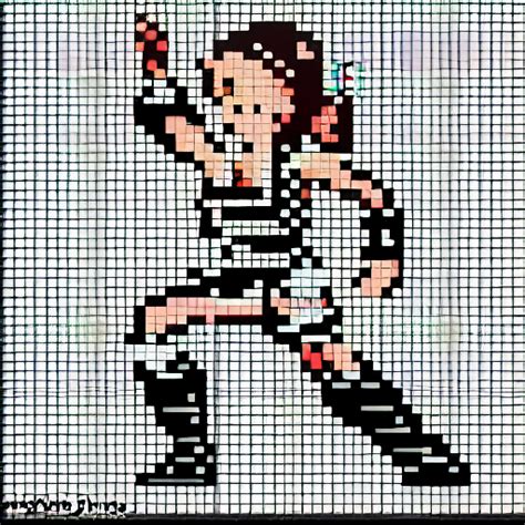 KREA AI Classic Bit Video Game Sprite Of A Female Adve