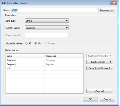 Color Dynamic Of Label Based On Parameter Value Table Chart