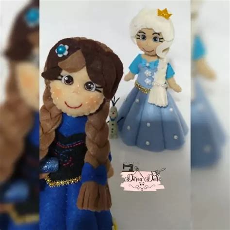خرید و قیمت عروسک السا و انا،شخصیت های محبوب دخترانه،کاملا دست دوز عروسک نمدی از غرفه Dorsa Dolls