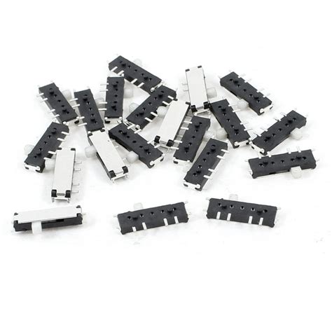 20pcs 3 Position 8 Pin Dpdt Horizontal Smd Smt Slide Switch 10mmx3mm