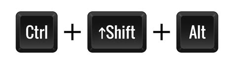 Premium Vector Ctrl Shift Alt Key Combination Keyboard Control Computer Shortcut Laptop