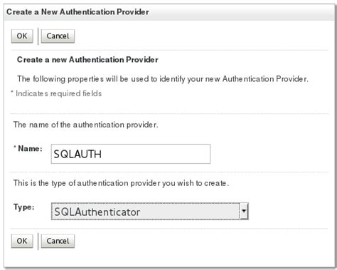 Configuring The Weblogic Server Sql Authenticator