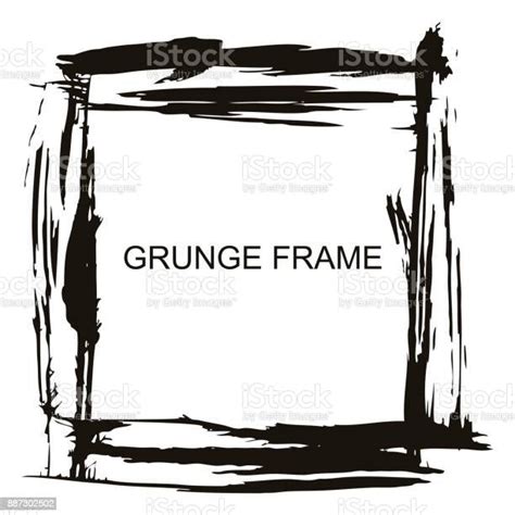 디자인에 대 한 장식 프레임입니다 배경에 대 한 벡터 그래픽 그런 지 요소입니다 격리 된 플랫 Ilustration 텍스트에 대 한 텍스처입니다 브러쉬 배너 테두리 브러시