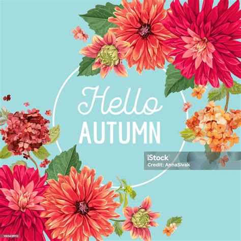 여름 꽃 포스터입니다 배너 전단지 브로셔 직물 인쇄에 대 한 빨간색과 꽃 꽃 디자인 안녕하세요 여름 수채화 식물 배경 벡터 일러스트 레이 션 과꽃에 대한 스톡 벡터 아트 및