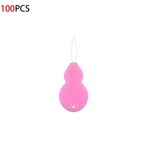 100x Gourd Needle Threading Device Needle Threader Coloured Wire Loop Diy Needle Threaders Hand